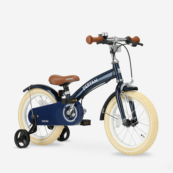 Vélo enfant 14 pouces 3 en 1 bleu | DERYAN