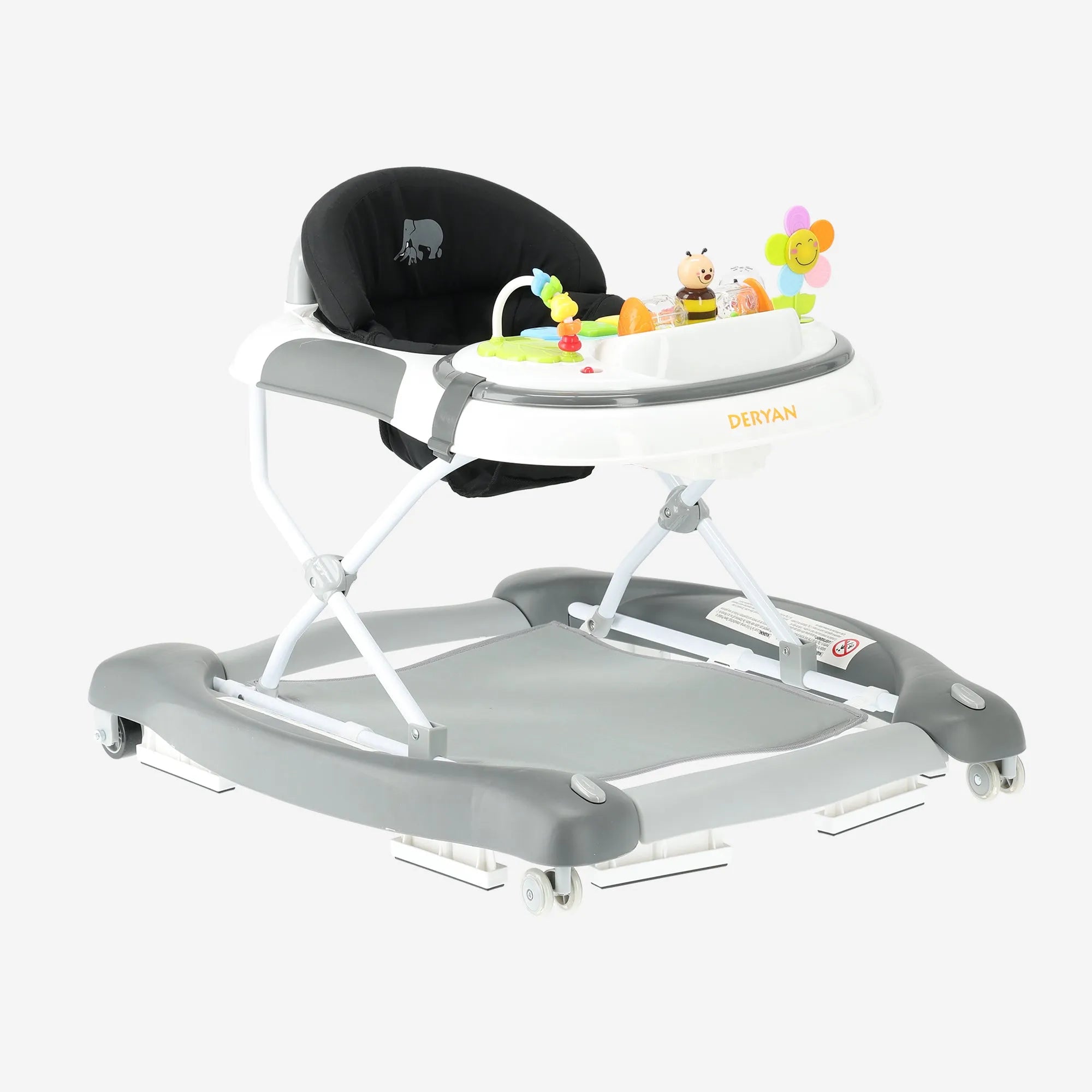 DERYAN Gray Baby Walker: Encourage Your Child's First Steps.